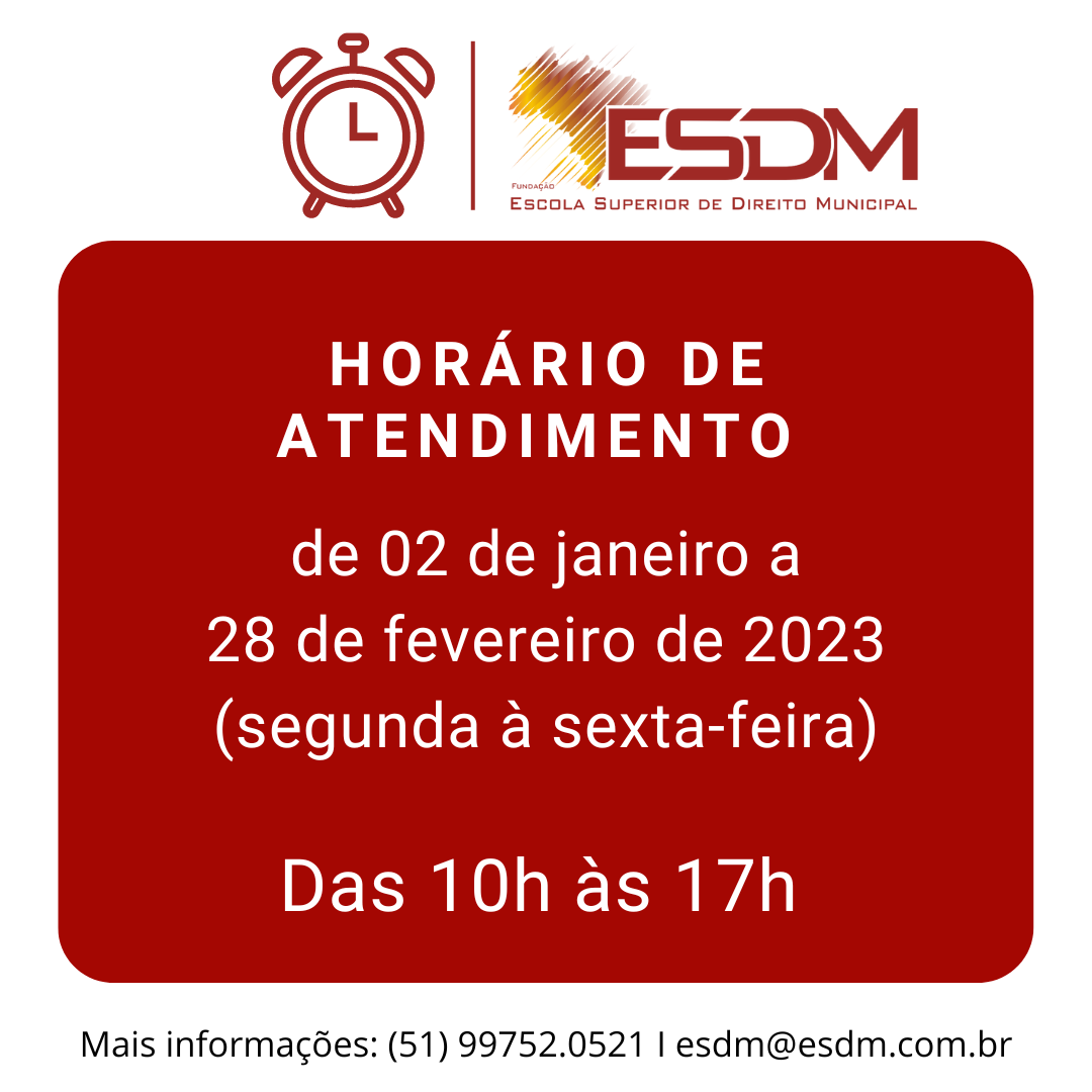 Confira os horários de funcionamento da Escola em janeiro e fevereiro ... Confira os horários de funcionamento da Escola em janeiro e fevereiro ...